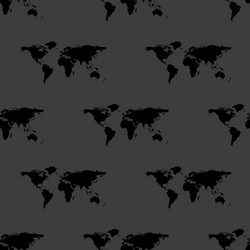 World map web icon flat design seamless gray Vector Image
