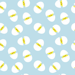 Baby blue easter egg seamless pattern background Vector Image