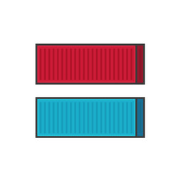 Blue shipping container Royalty Free Vector Image