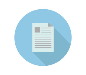 Document icon in on white background Royalty Free Vector