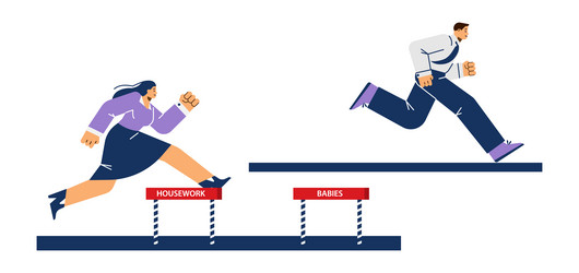 Gender gap and social inequality infographic flat Vector Image