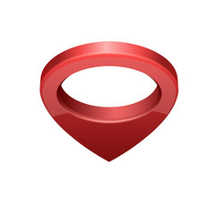 Red neon map pointer symbol Royalty Free Vector Image