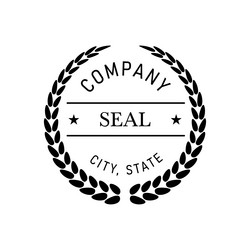 Official corporate document seal Royalty Free Vector Image
