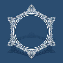 Lace Circle Frame - Cutout Border Royalty Free Vector Image
