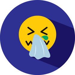 Emoji coronavirus concept sick coughing Royalty Free Vector