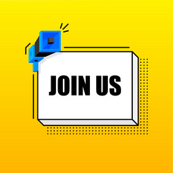 Join us banner template marketing flyer Royalty Free Vector