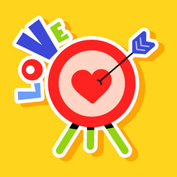 Love target Royalty Free Vector Image - VectorStock