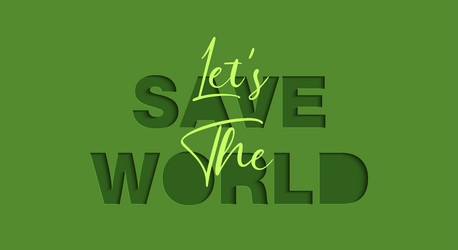 Paper cut with words for poster advertising Vector Image