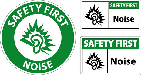 Warning noise symbol sign on white background Vector Image