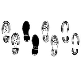 Shoe sole icon set isolated on white background Vector Image