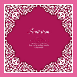 Square frame with cutout border pattern Royalty Free Vector