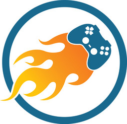 Video game controller logo icon Royalty Free Vector Image