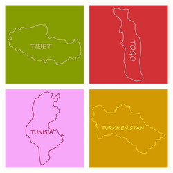 World Map - Countries & Continents Royalty Free Vector