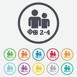 Board games sign icon 2-4 players symbol Vector Image