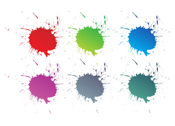 Colorful art splashes Royalty Free Vector Image