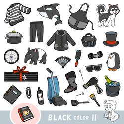 Colorful set of red color objects visual Vector Image