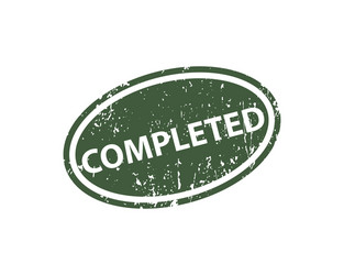 Completed sign sticker stamp texture Royalty Free Vector