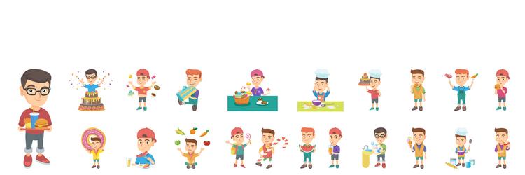 Kids Eating Junk Food Vector Images (over 520)