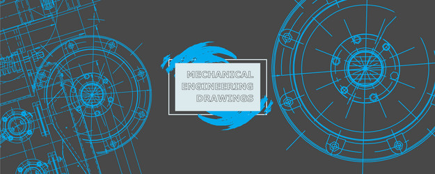 Mechanical engineering drawing abstract drawing Vector Image