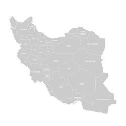 Iran political map of administrative divisions Vector Image