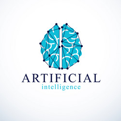 Artificial intelligence concept logo design human Vector Image
