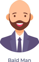 Bald man Royalty Free Vector Image - VectorStock