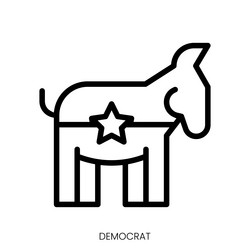 Democracy icon line art style design isolated Vector Image