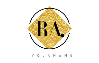 Ra modern letter logo design with swoosh Vector Image