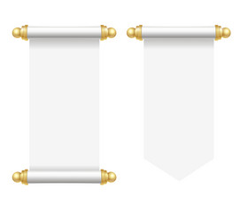 Template white paper scroll Royalty Free Vector Image