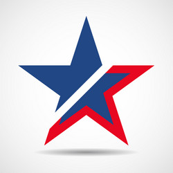 Usa flag in star shape american star Royalty Free Vector