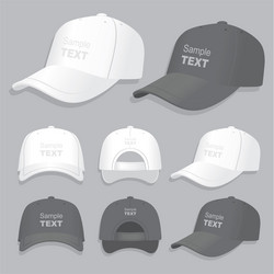 Cap template Royalty Free Vector Image - VectorStock