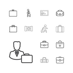 Case icons Royalty Free Vector Image - VectorStock