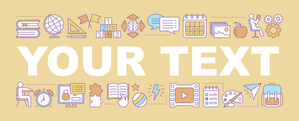 Children rights word concepts banner Royalty Free Vector