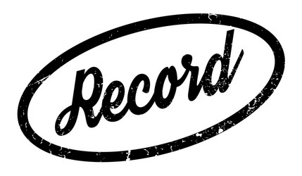 Record rubber stamp Royalty Free Vector Image - VectorStock