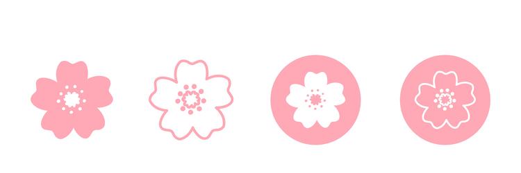 Cherry blossom flower icon Royalty Free Vector Image