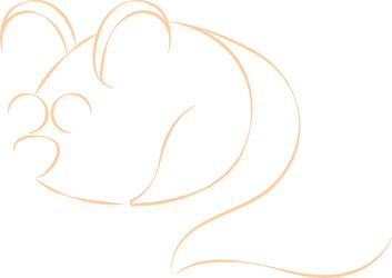 Red and golden mouse Royalty Free Vector Image