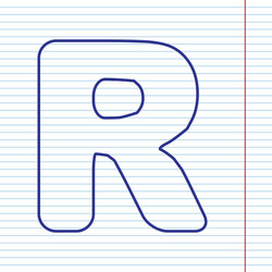 Letter r sign design template element Royalty Free Vector