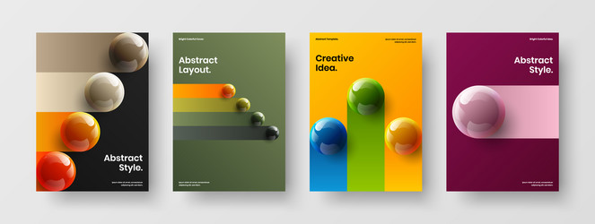 Colorful pamphlet a4 design concept collection Vector Image