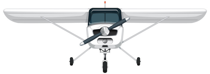 Front view of light aircraft Royalty Free Vector Image