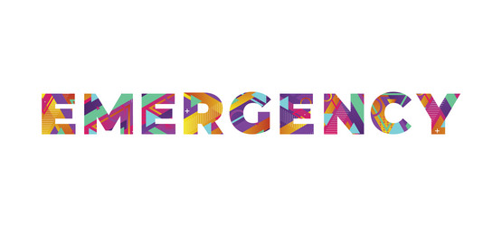 Emergency concept word art Royalty Free Vector Image