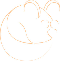 Red and golden mouse Royalty Free Vector Image