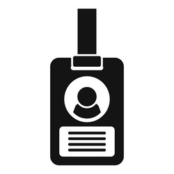 Ambassador id card icon flat social media Vector Image