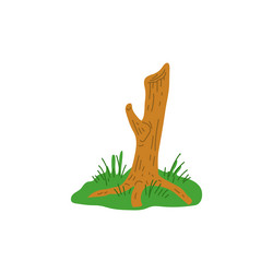 Split logs of tree trunk cartoon flat Royalty Free Vector