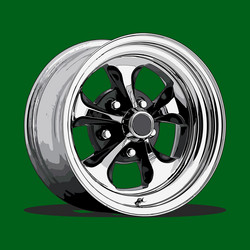 Classic car rims template Royalty Free Vector Image