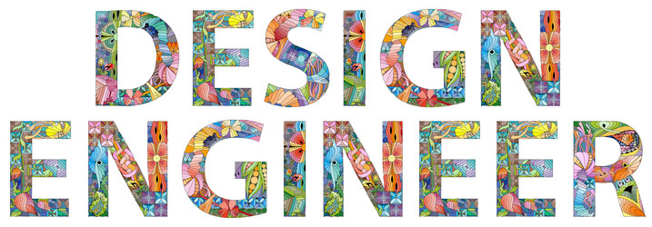 Relative word hand drawn lettering text Royalty Free Vector