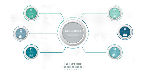 Abstract infographic template for chart diagram Vector Image