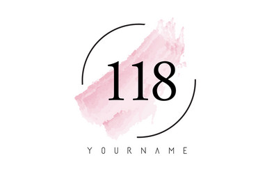 Creative number 118 logo with leading lines Vector Image