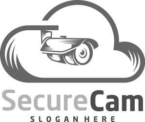 Cloud camera logo design template camera Vector Image