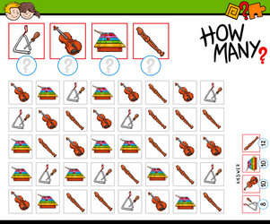 Memory game for children cards with musical Vector Image