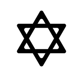 Druze religion symbol icon five colors Royalty Free Vector